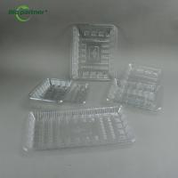China Custom Order PET Fresh Packaging Fruit Tray Supermarket Square Plastic Disposable Tray for sale
