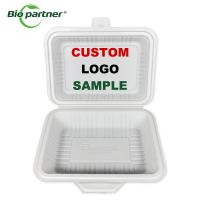 China Biodegradable Lunch Food Box Customized Size Takeaway Clamshell Box with Casual Design for sale