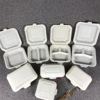 China AF16 20 Pack 7 Inch 3 Compartment Bento Plate Disposable Lunch Box Biodegradable for sale