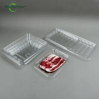 China Disposable PET Plastic Food Container Tray for Fruit Meat Frozen Food Custom Size for sale