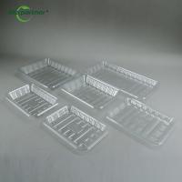 China Disposable PET Plastic Food Container Tray for Fruit Meat Frozen Food Custom Size for sale