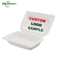 China Eco-Friendly White Clamshell Takeout Box 15.5x15.5x4cm Glossy MFPP Food Container for sale
