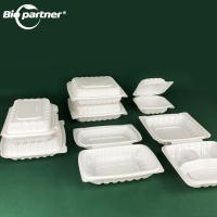 China Eco-Friendly White Clamshell Takeout Box 15.5x15.5x4cm Glossy MFPP Food Container for sale