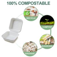China Eco Degradable Disposable Tableware Biodegradable Disposable To Go Fast Food Packaging for sale