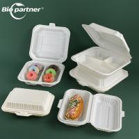 China Eco Friendly Disposable Bento Box 1.1L Corn Starch Hot Food Takeaway Container for sale