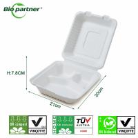 China 100% Compostable Biodegradable Takeaway Disposable Food Container Clamshell Food Box Carryout Packing for sale