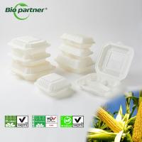 China Eco Friendly Disposable Bento Box 1.1L Corn Starch Hot Food Takeaway Container for sale