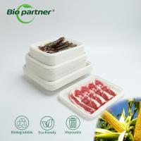 China Custom Order Accepted Corn Starch Disposable Blister Tray for Frozen Chicken and Beef for sale