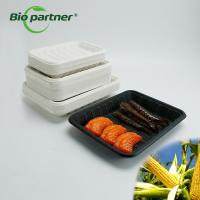 China Custom Order Accepted Corn Starch Disposable Blister Tray for Frozen Chicken and Beef for sale
