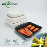 China Custom Cornstarch Plastic Fruit Vegetable Meat Frozen Food Tray Disposable Blister Packaging for sale