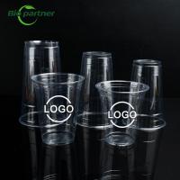 China Customized Logo Acceptable Home Restaurant Bar Hotel Wedding PET Cup With Lids for sale