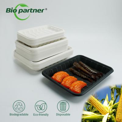 China Customized Black Plastic Blister Tray for Food Vegetable Packaging PP Corn Starch 1-2 Sizes for sale