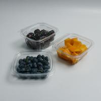 China Clear PET 24oz Hinged Food Container for Pre-cut Fruit Vegetable Punnet Packaging for sale