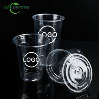 China Eco-Friendly PLA Cup 12oz 24oz Disposable Dessert Take Away Cocktail Cup with Lid for sale