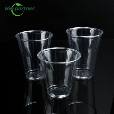 China Custom Logo Printed 14oz PLA Disposable Dessert Cocktail Cups for Party Iced Coffee for sale
