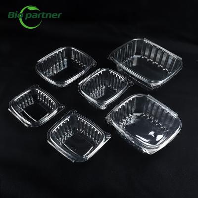 China Custom PET Clamshell Box for Clear Fruit Packaging Plastic Containers 600 1200pcs for sale
