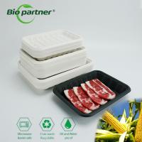 China Eco-Friendly Corn Starch PP Disposable Food Tray for Fruit Vegetable Meat Frozen Food Custom Size for sale