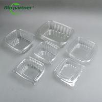 China Disposable Plastic Packaging Clear Clamshell Blister Food Salad Box with Hinged Lid for sale
