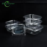 China Embossing Square Clamshell Food Boxes Clear Blister Box for Disposable Food Container for sale