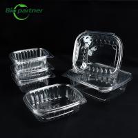 China Embossing Square Clamshell Food Boxes Clear Blister Box for Disposable Food Container for sale