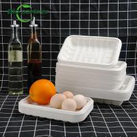 China Cornstarch Supermarket Trays for Eco Friendly Disposable Fresh Chicken Meat Packaging for sale