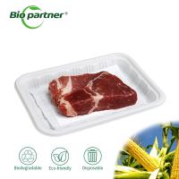 China PP Plastic Biopartner Supermarket Chicken Blister Disposable Tray for Fresh Beef Meat 200g for sale