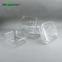 China PET Transparent Clamshell Fruit Salad Food Container Box 600pcs Takeout Packaging for sale