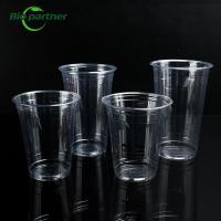China Transparent PLA Smoothie Juice Parfait PET Cup 10oz to 32oz for Take Away for sale