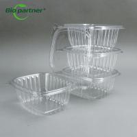 China Plastic Hinged Fruit Punnet Container The Ideal Solution for Takeaway Salads and Fruits for sale