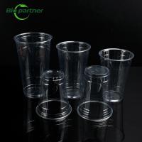 China Custom Printed 10oz to 32oz PLA Disposable Clear Juice Cup with Lid for sale