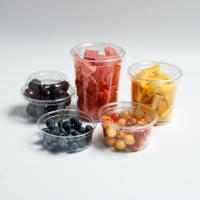 China Customized Size PET Deli Containers for Plastic Disposable Fruit Salad Slicer Cup for sale