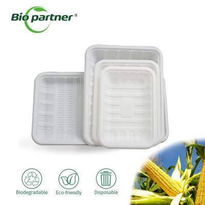 China Customized Logo Disposable Plastic Trays for Supermarket Fresh Fruit and Vegetables for sale