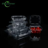 China Convenient Tamper evident PET Clear Food Container for Takeout and Fruit Disposable for sale