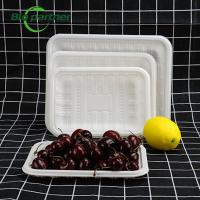 China Custom Order Accepted Biodegradable Corn Starch Disposable Frozen Food Packing Trays for sale
