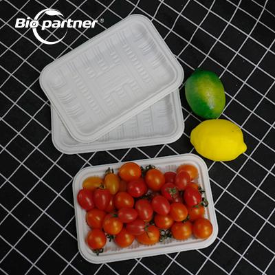 China Disposable PP Corn Starch Frozen Food Tray for Meat Seafood Vegetables Custom Size for sale