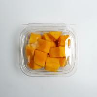 China Custom Order PET Clear High Hinged Square Plastic Blister Clamshell Box Food Containers for sale