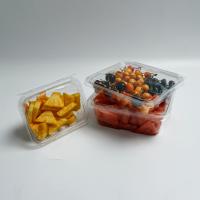 China Custom Order PET Clear High Hinged Square Plastic Blister Clamshell Box Food Containers for sale