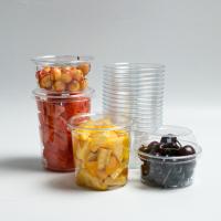 China Disposable Food Container With Lids Clear Plastic PET Pre cut Fruit Vegetable Packaging for sale