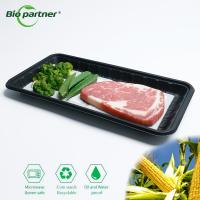 China Customized Disposable PP Corn Starch Meat Fruit Packaging Tray for Supermarket Fresh Food for sale