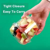 China Custom Fruit Salad Pre cut Fruit Vegetable Cutting Cup 16 Oz Plastic Deli Container for sale