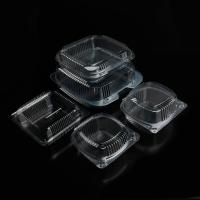 China Customized Shape BOPS Plastic Food Container With Lid for Single Compartment Take Out for sale