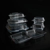 China Customized Shape BOPS Plastic Food Container With Lid for Single Compartment Take Out for sale