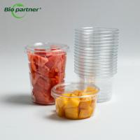 China Biopartner Pre Cut Fruit Vegetable Packaging PET Cup with Lid 8oz to 32oz for sale
