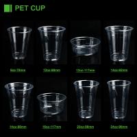 China PLA Compostable Disposable Cups 10oz 16oz 24oz for Cold Drinks Water Milk Beverage for sale