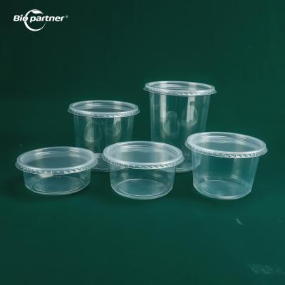 China PP PET PLA Round Disposable Food Tub Container 8-32oz with Lid Custom Logo for sale