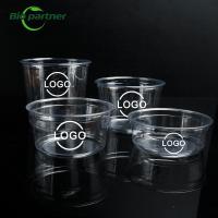 China Degradable PLA Cups Biopartner Disposable Milkshake Yogurt Boba Bubble Tea Plastic Cup for sale