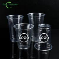 China Customized Biodegradable PLA Cold Drinking Parfait Cup 10oz to 32oz with Lid for sale