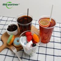 China Biopartner 10oz to 24oz Biodegradable PLA Clear Cold Beverage Cups for Milk for sale