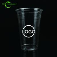 China Transparent PLA Disposable Boba Cup 10oz to 32oz for Coffee Water Milk Beverages for sale