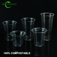 China Transparent PLA Disposable Boba Cup 10oz to 32oz for Coffee Water Milk Beverages for sale